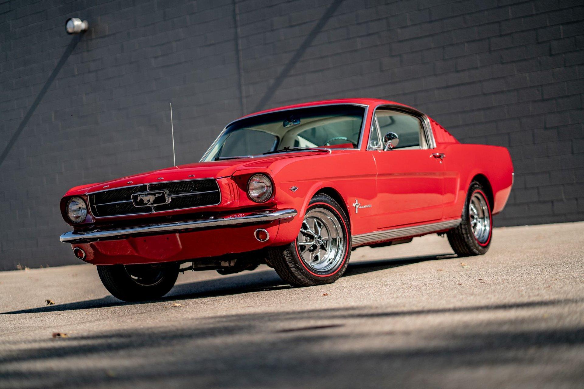 1965 Red Mustang Fastback 1965 Ford Mustang Coupe For Sale By Auction